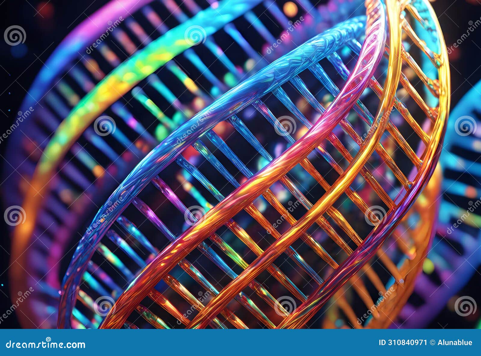 A Close-up, Three-dimensional Representation of the DNA Double Helix ...