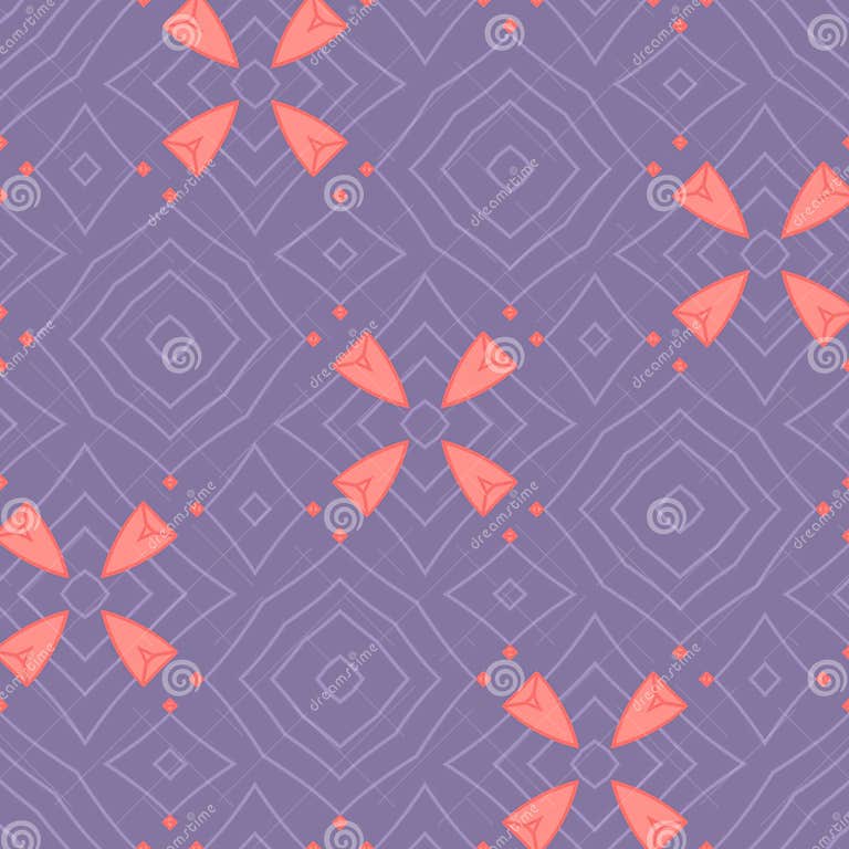 Repeating Triangular Pattern on Purple Square Background Stock ...