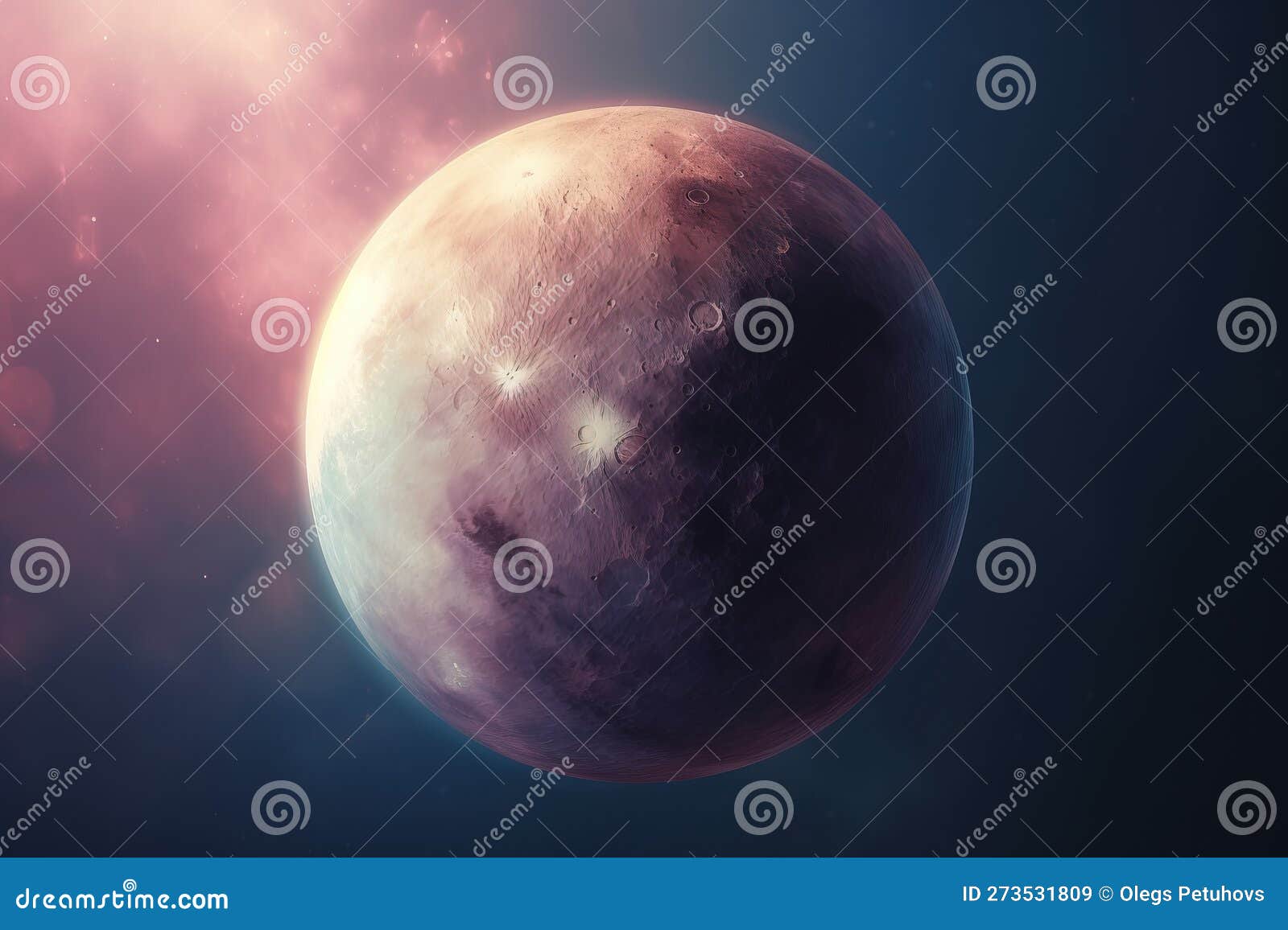 An Image of a Distant Object in the Sky with a Star in the Background ...