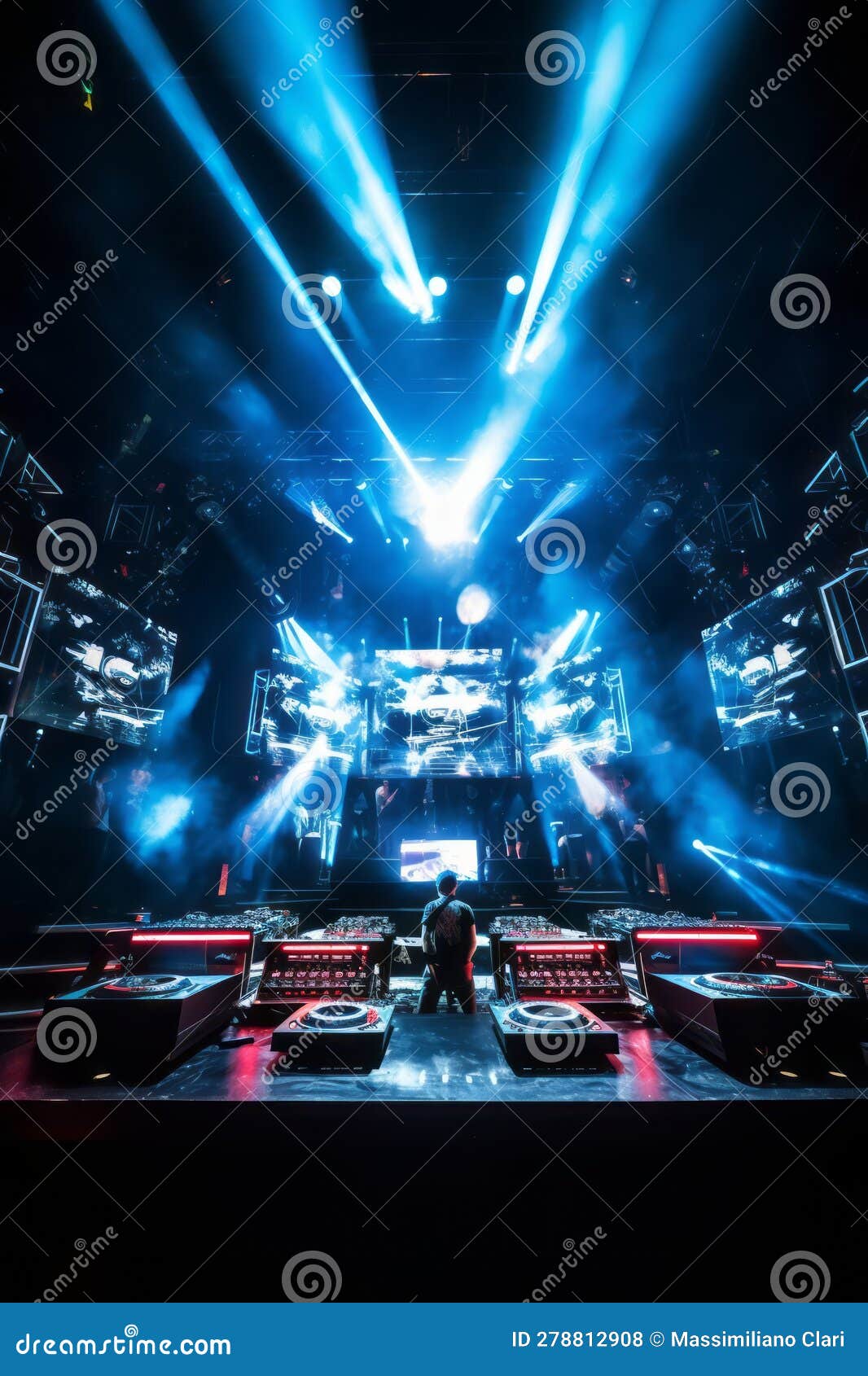 An Image of a DJ Booth Surrounded by an Impressive Stage Setup ...