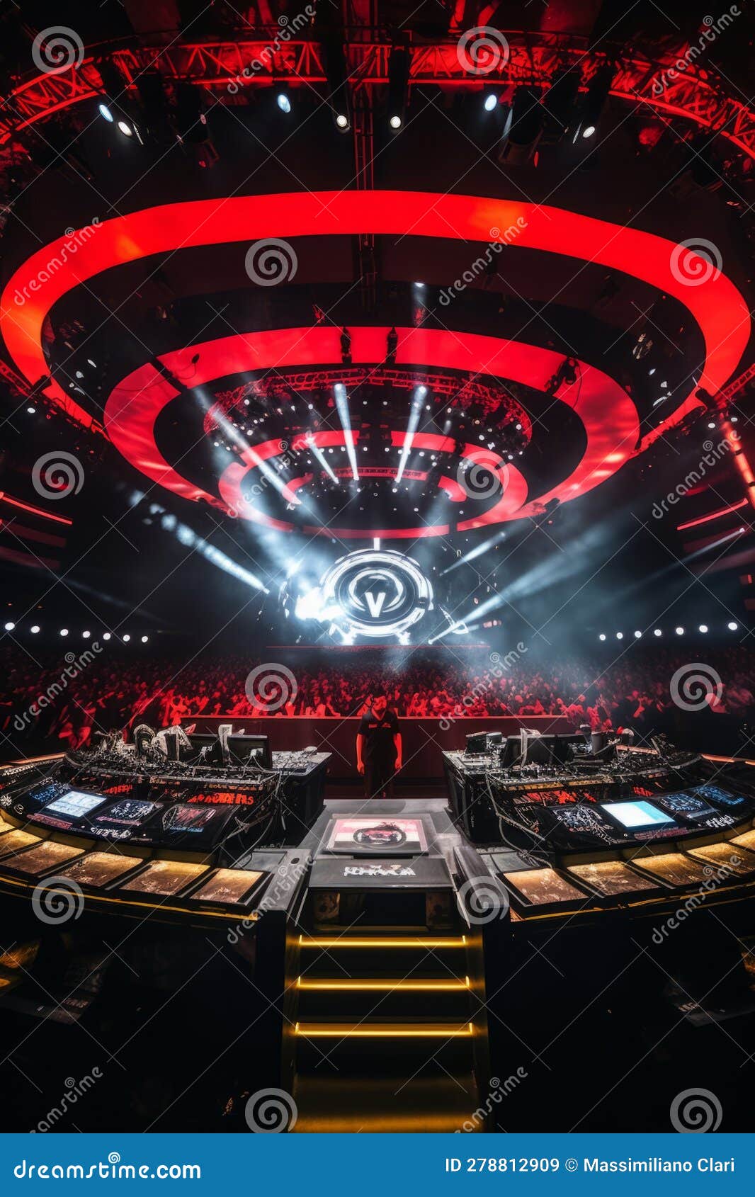 An Image of a DJ Booth Surrounded by an Impressive Stage Setup ...