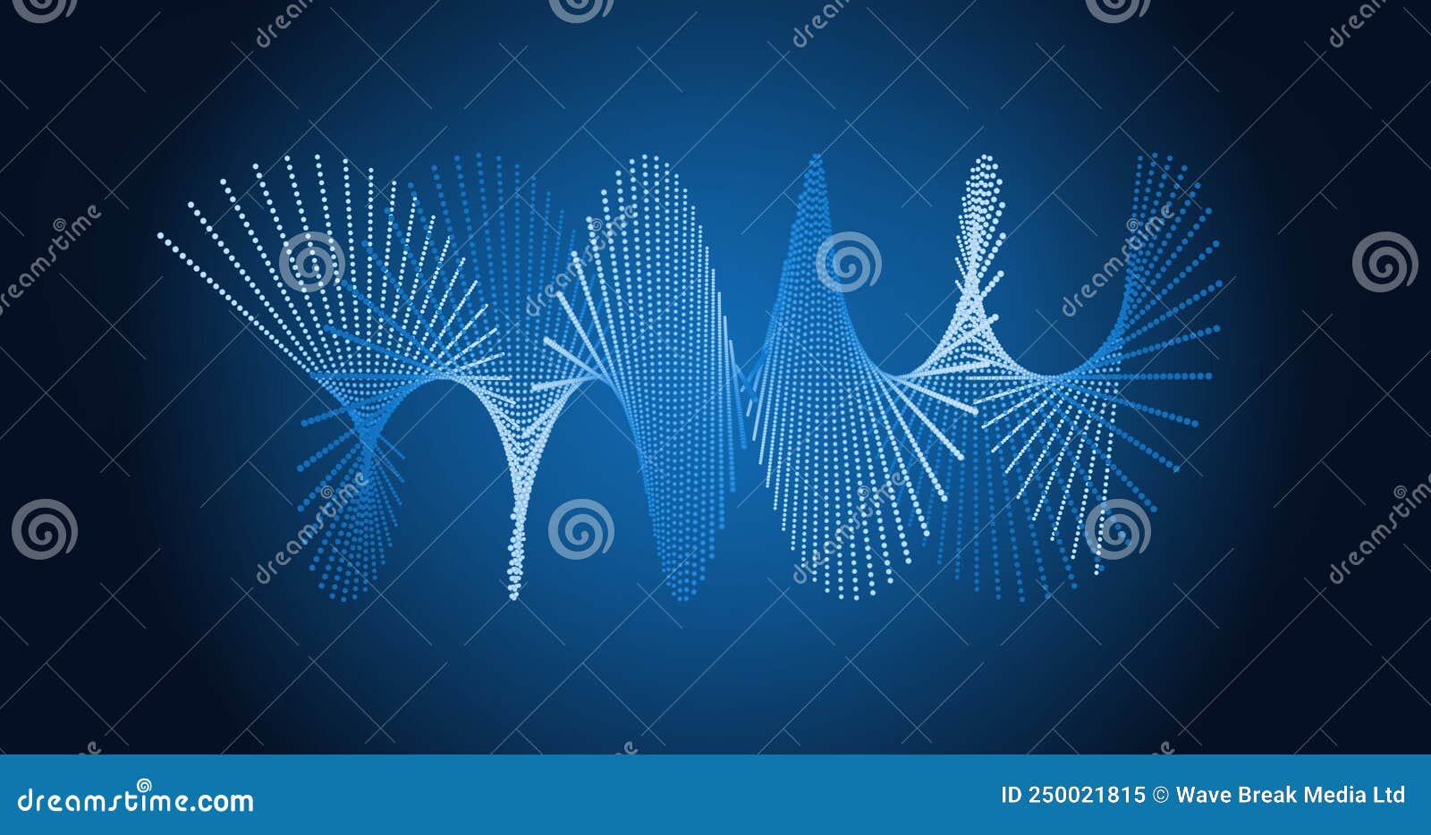 Image of Dna Strand on Blue Background Stock Illustration ...