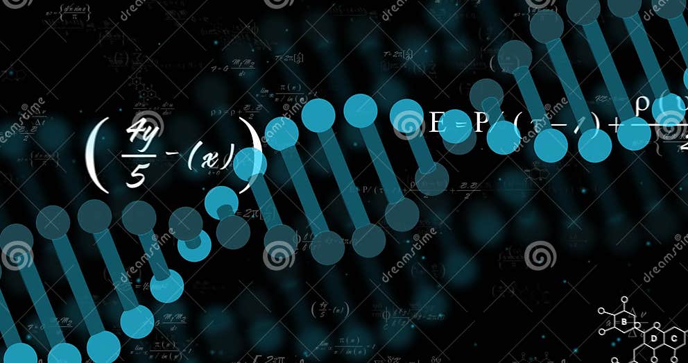 Image of Dna Strand Over Mathematical Equations Stock Photo - Image of ...