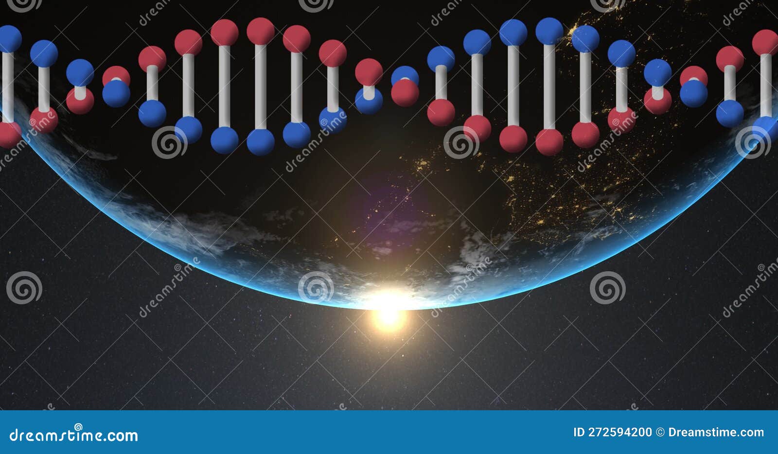 Image of Dna Strand Spinning Over Globe Stock Illustration ...