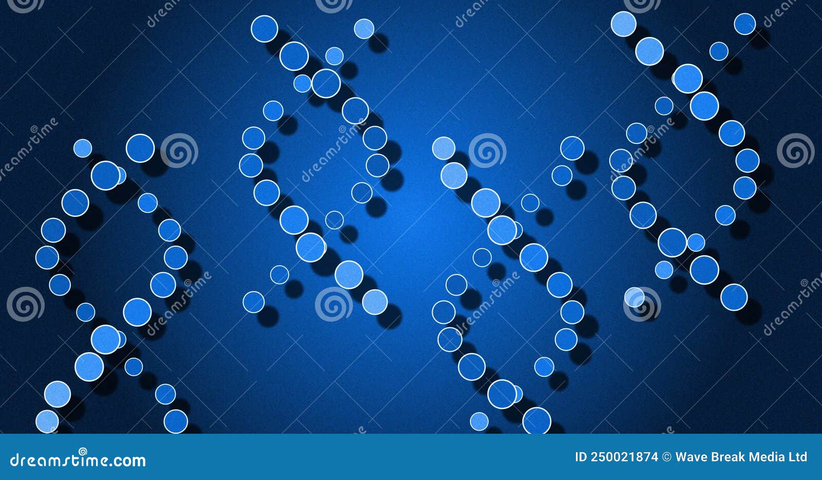 Image of Dna Strands on Blue Background Stock Illustration ...