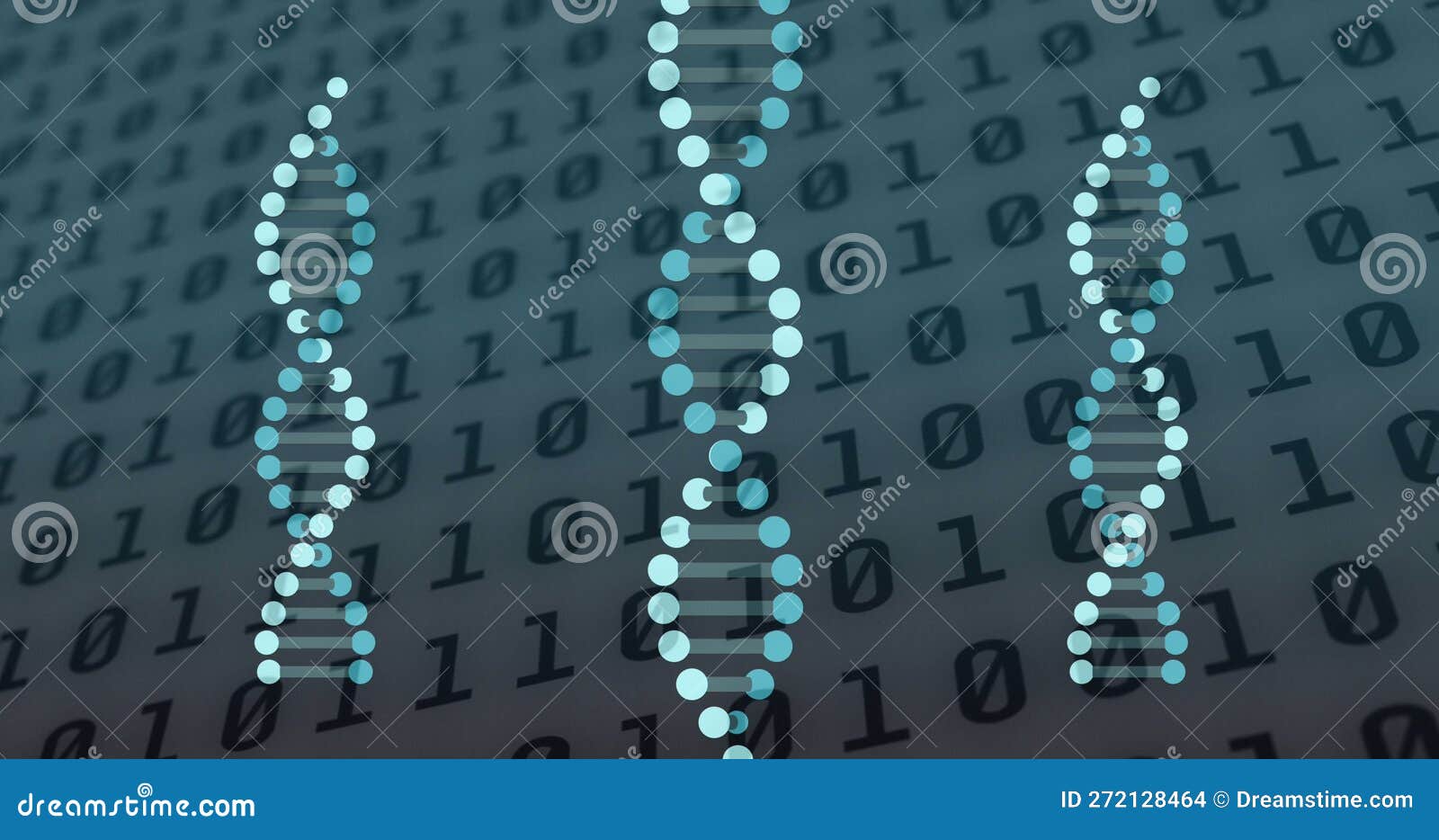 Image of Dna Strands Spinning Over Binary Coding Data Processing Stock ...
