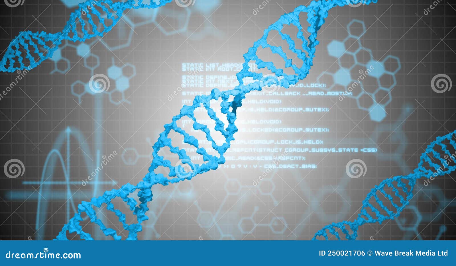 Image of Dna Strands on White Background Stock Illustration ...