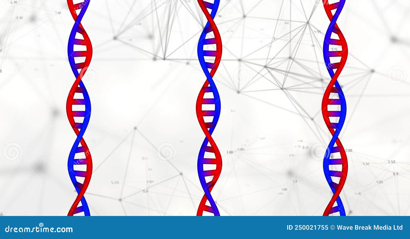 Image of Dna Strands on White Background Stock Illustration ...