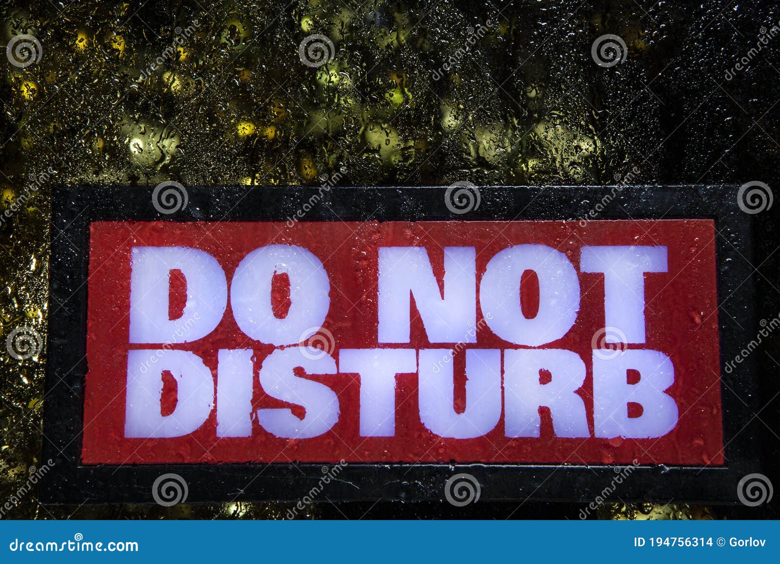 Image of Do Not Disturb Text Water Drop Stock Photo - Image of ...