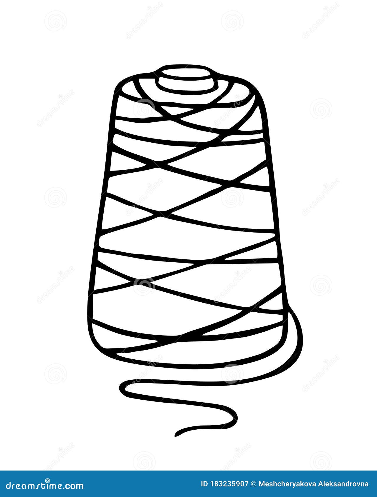 IMAGE of DOODLE-STYLE THREADS on a WHITE BACKGROUND Stock Illustration ...