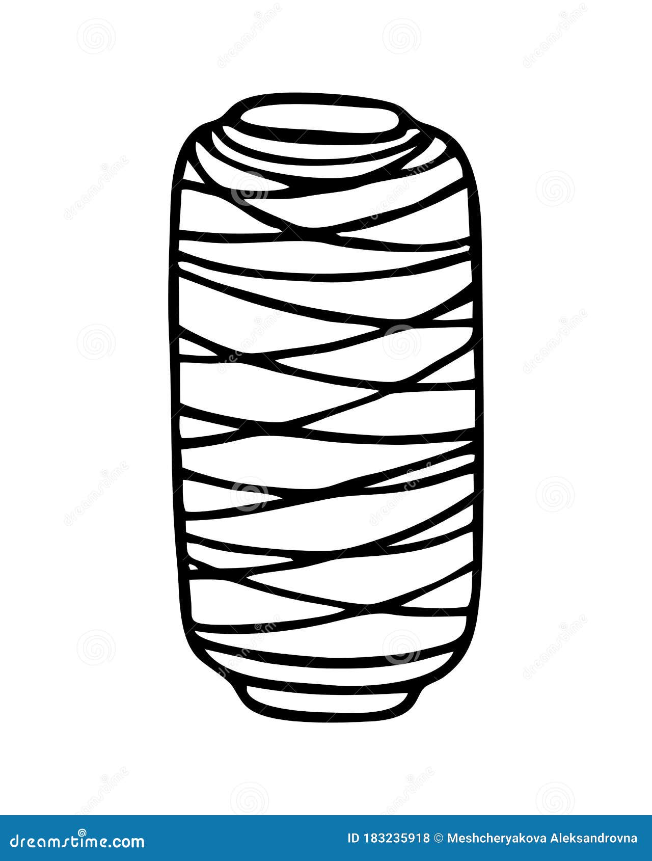 IMAGE of DOODLE-STYLE THREADS on a WHITE BACKGROUND Stock Illustration ...