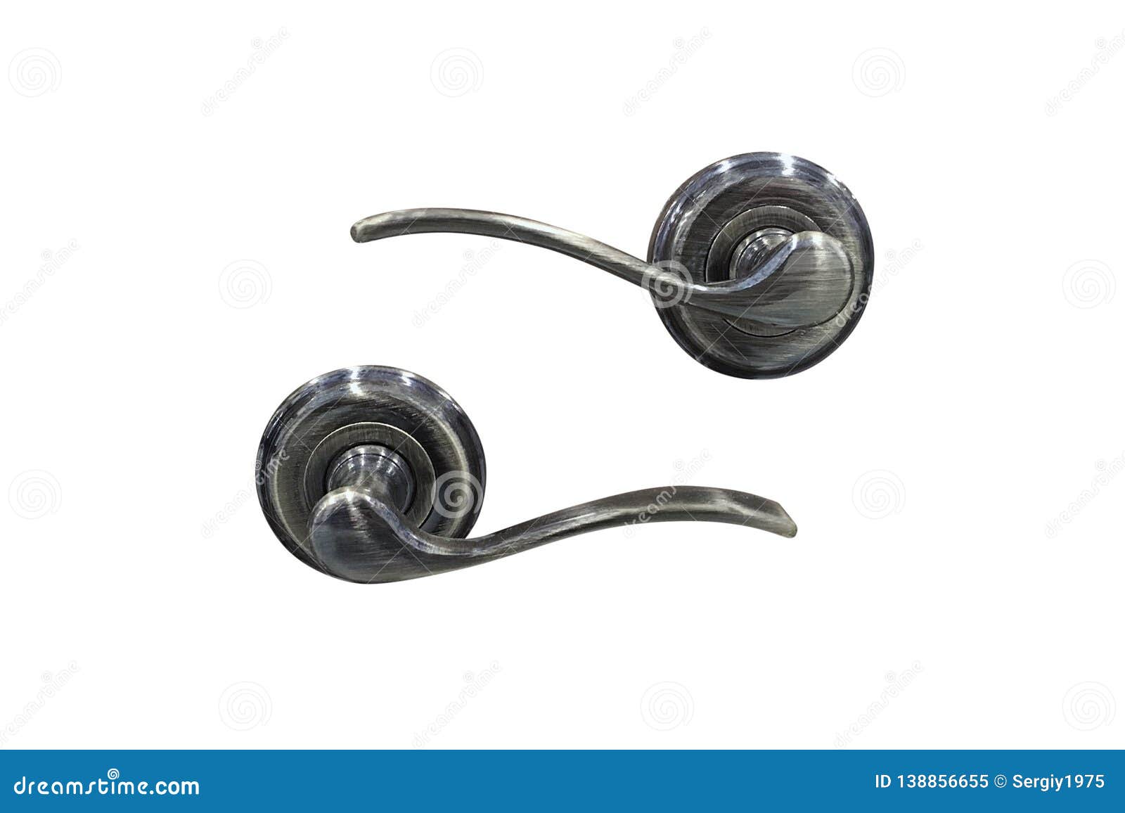 Door Handles Isolated on White Background Stock Image - Image of chrome ...