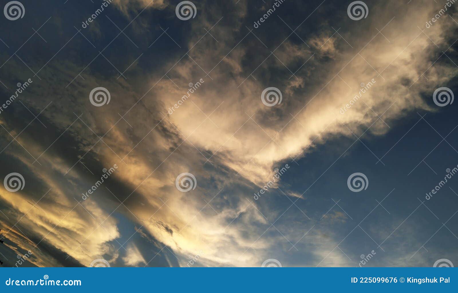 An Image of a Dramatic Cloudscape in a Dark-blue Tropical Sky Stock ...