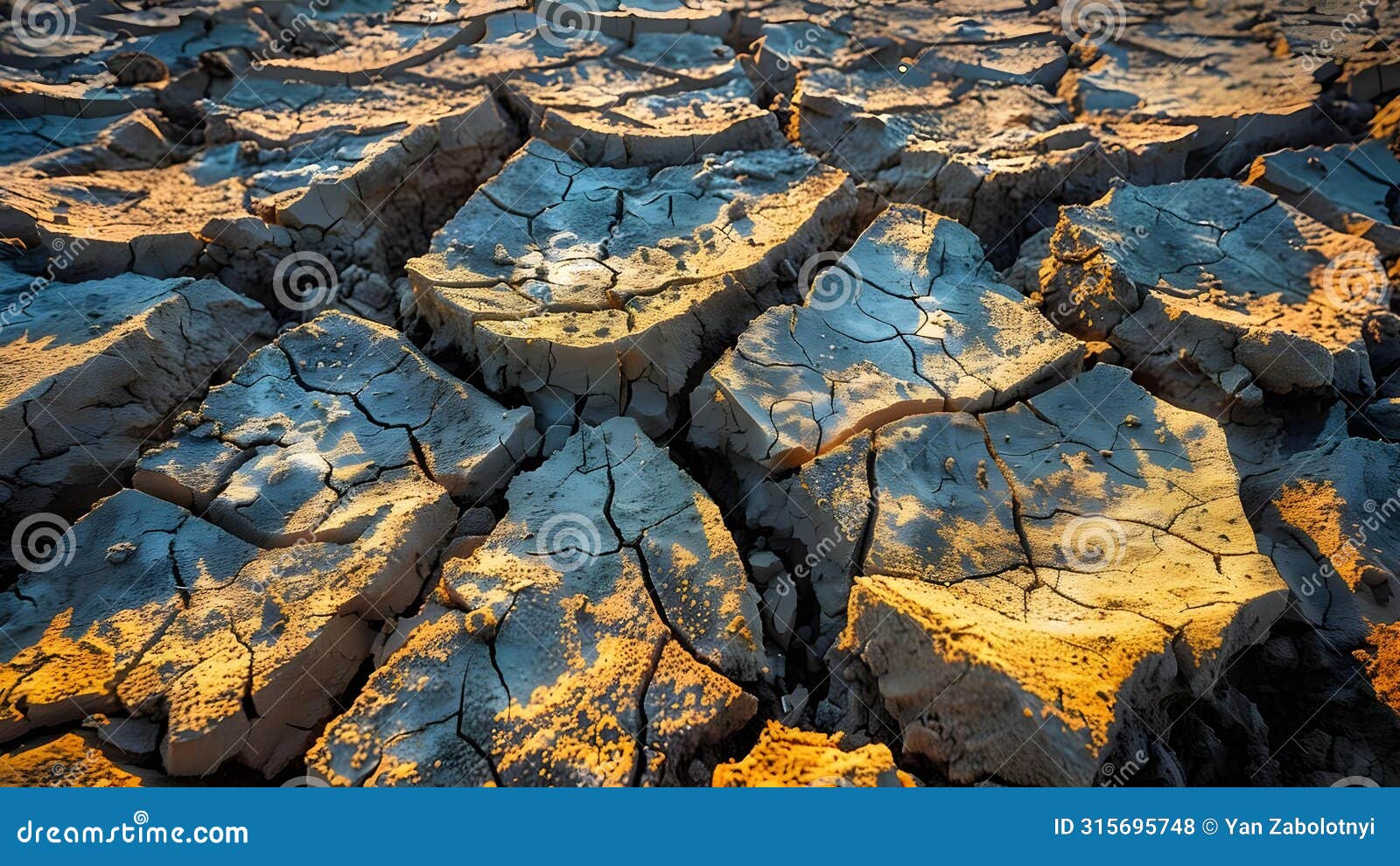 Image of Dry Cracked Land Caused by Desertification, Drought, and ...