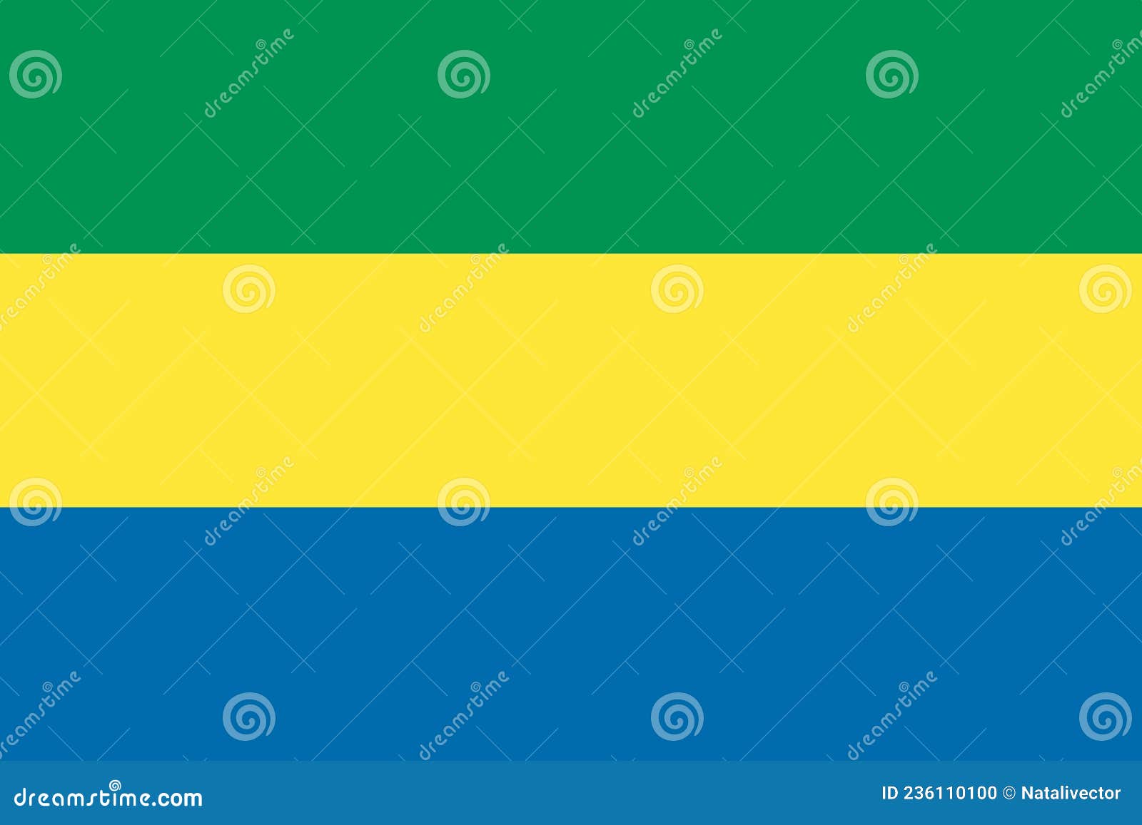 Image du drapeau du gabon illustration de vecteur. Illustration du ...