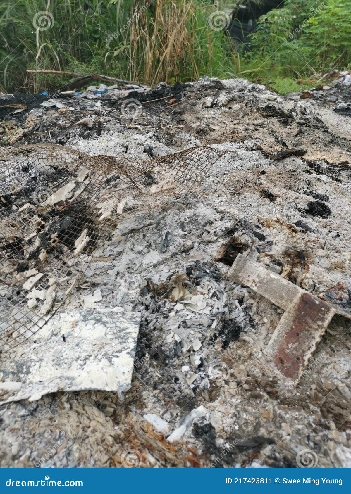 Dying Smoke with Ashes after the Burning Flame. Stock Image - Image of ...