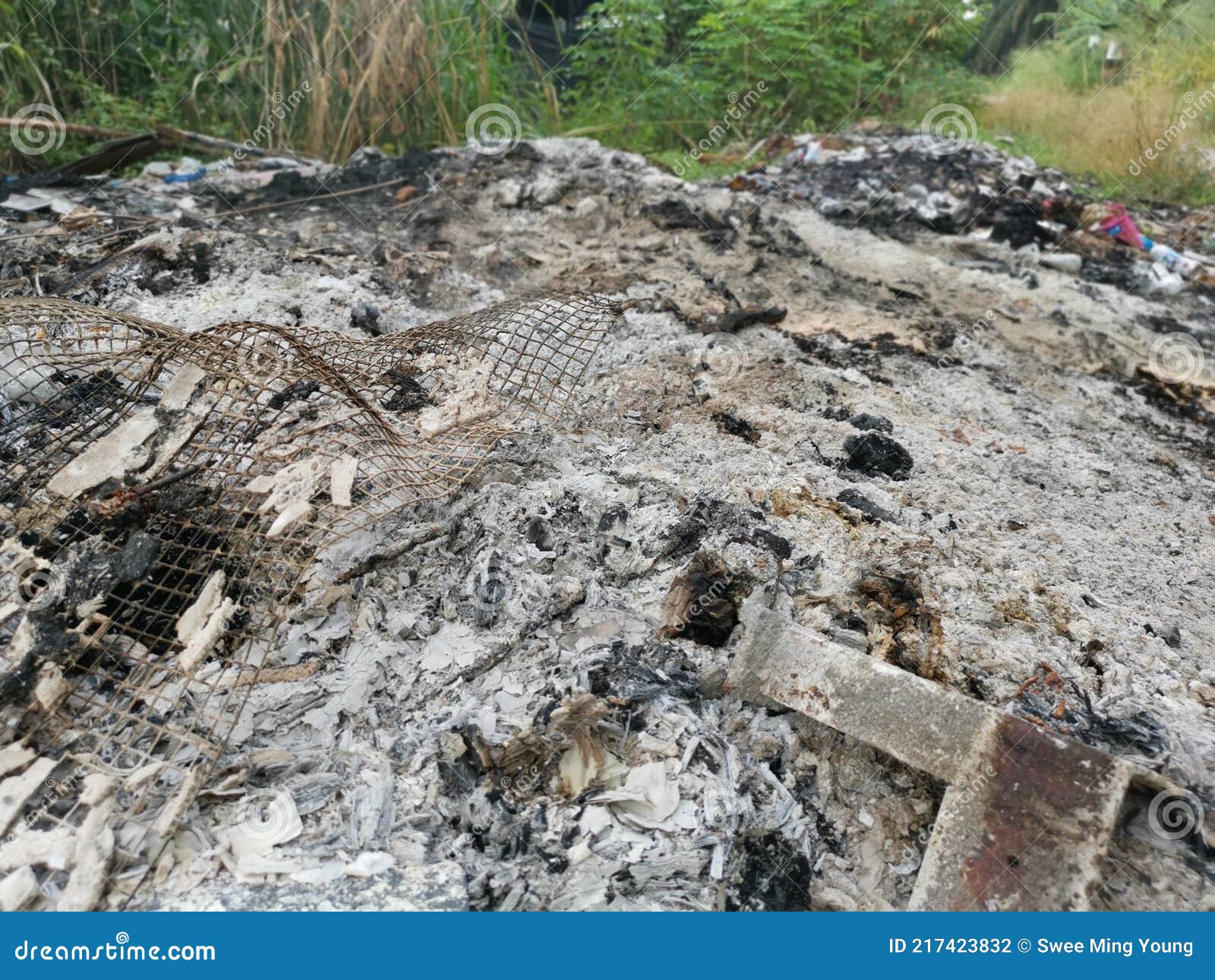 Dying Smoke with Ashes after the Burning Flame. Stock Photo - Image of ...