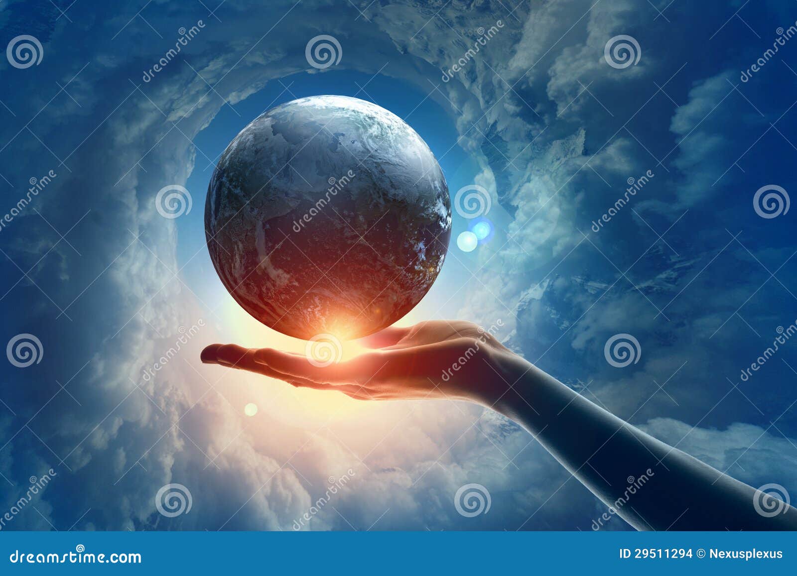 Image of Earth Planet on Hand Stock Photo - Image of atmosphere, hold ...