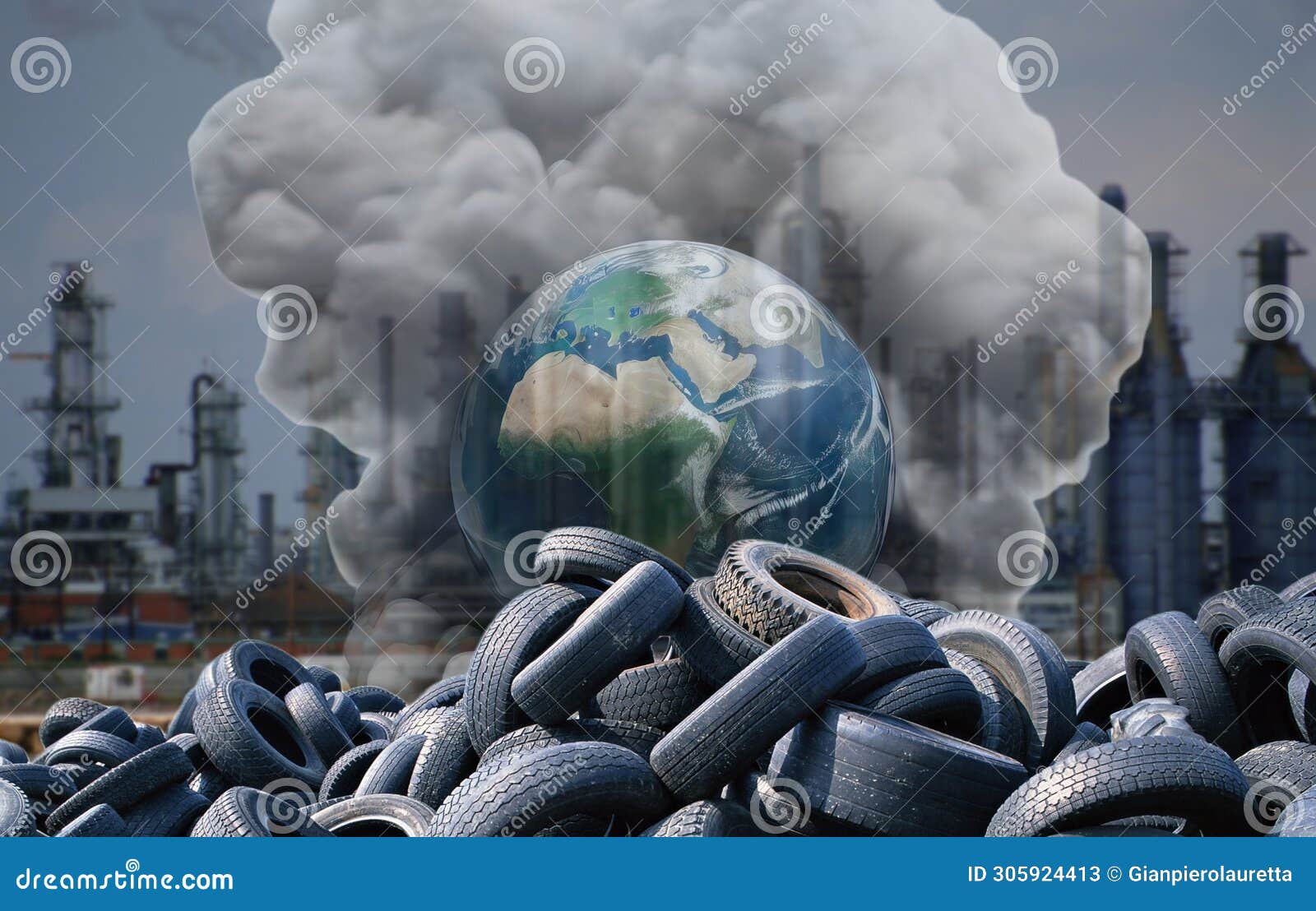 Earth Pollution Female Art Portrait Save Planet Stock Photography ...