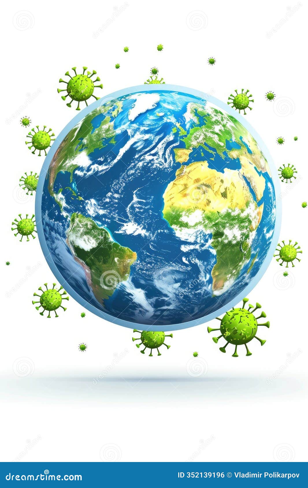 Image of the Earth with Small Particles Around it. Suitable for ...