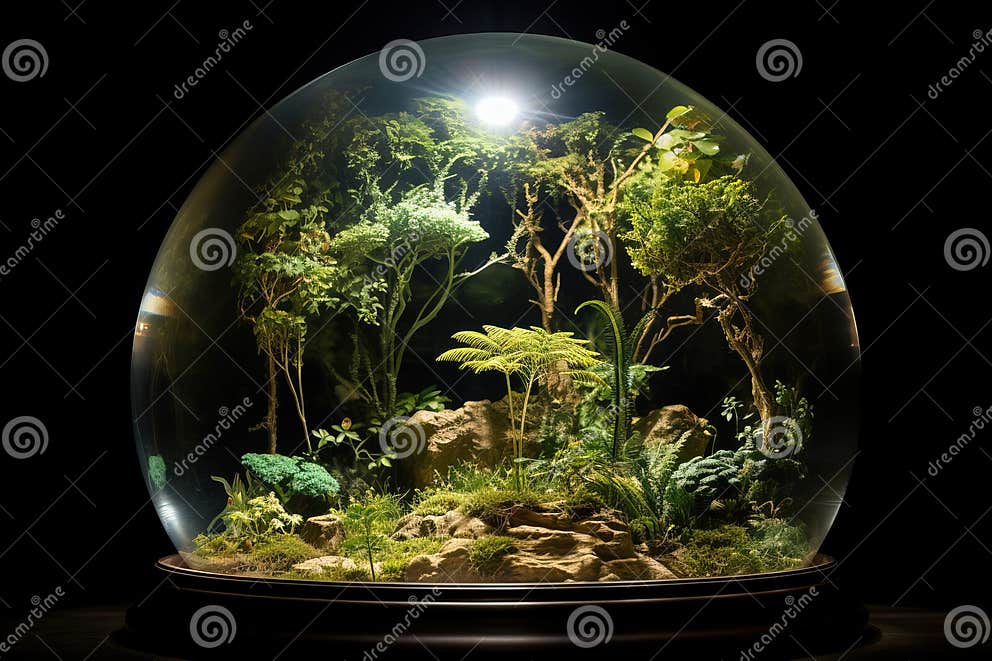 Image of an Ecosystem in the Glass Sphere. Stock Illustration ...