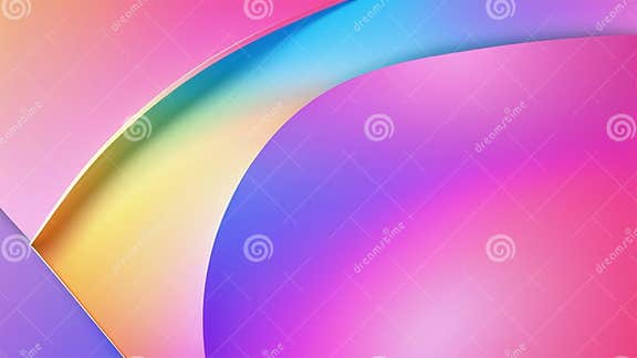 Pastel Harmony: Gradient Background with Diverse Shapes Stock ...