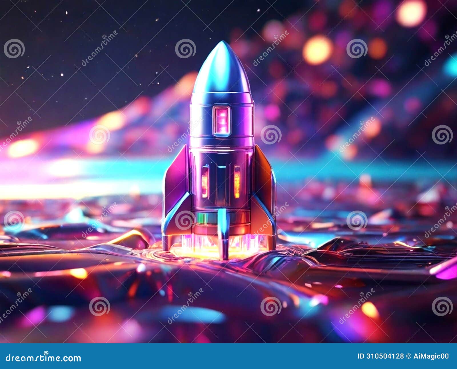 Celestial Odyssey: Spaceship's Graceful Journey In The Future ...