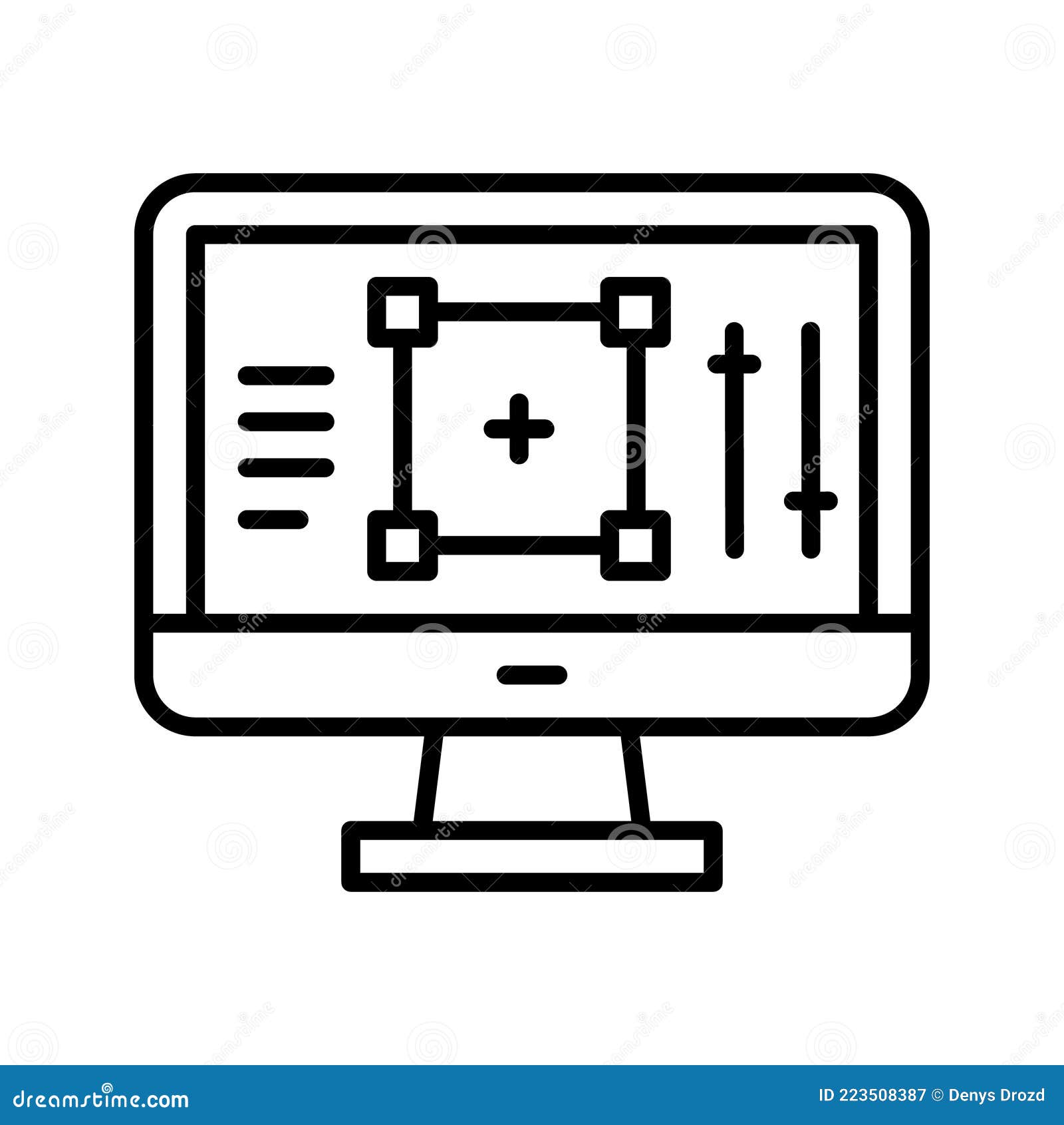 Image Editing Icon Vector Set. Online Editor Illustration Sign ...