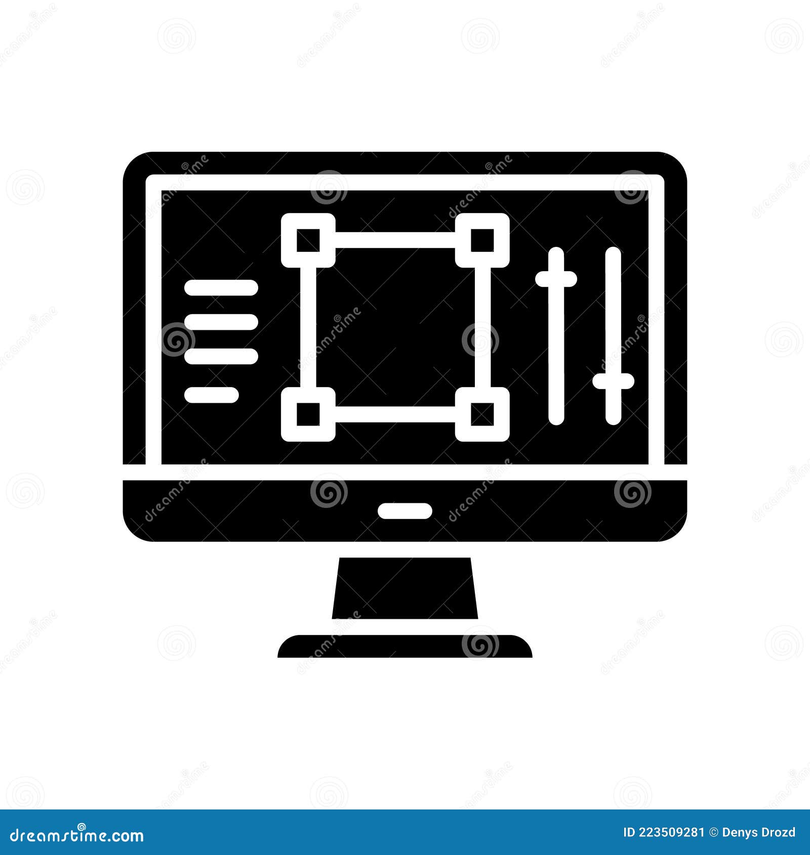 Image Editing Icon Vector Set. Online Editor Illustration Sign ...