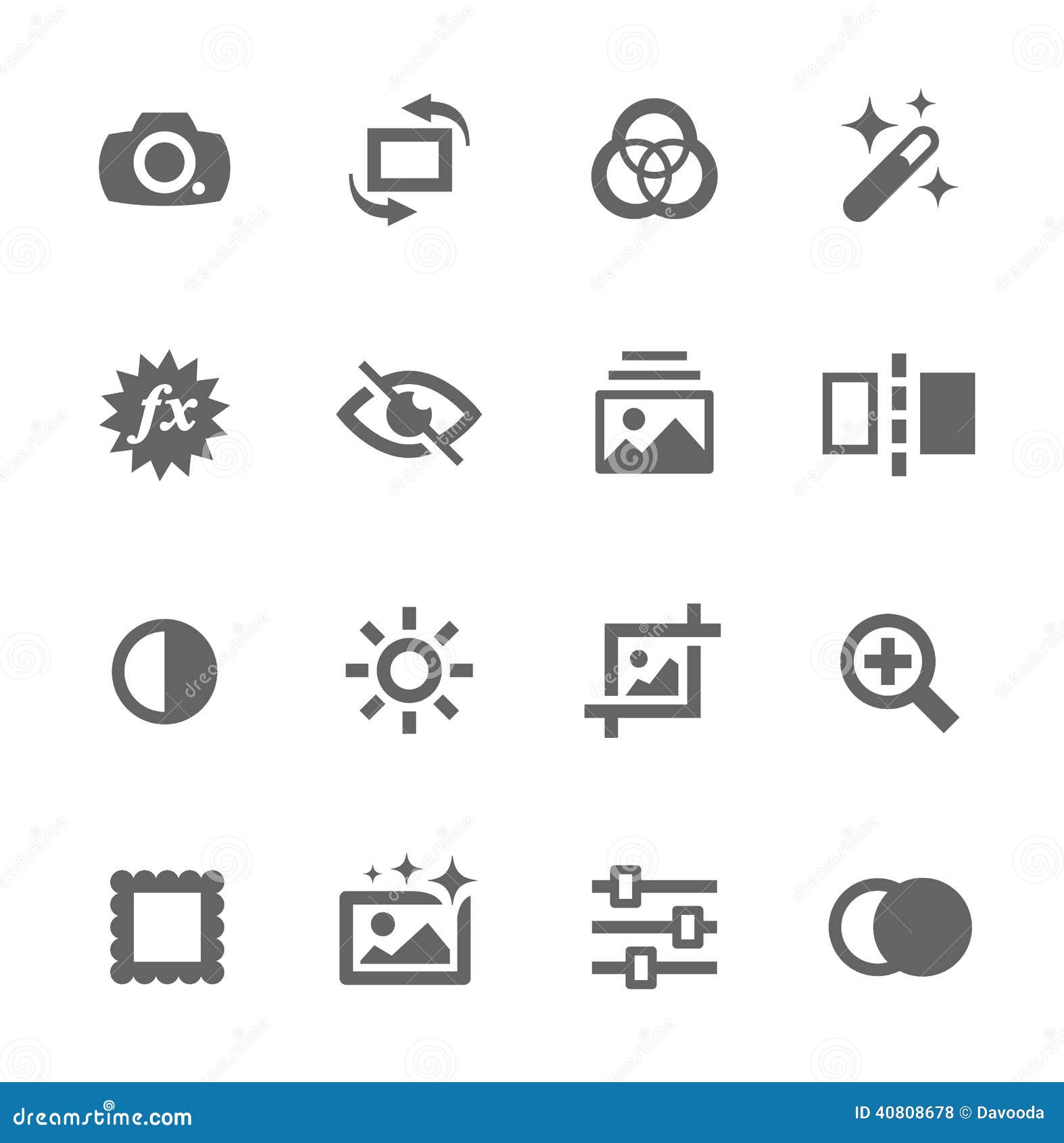 Image Editing Icons stock vector. Illustration of simple - 40808678
