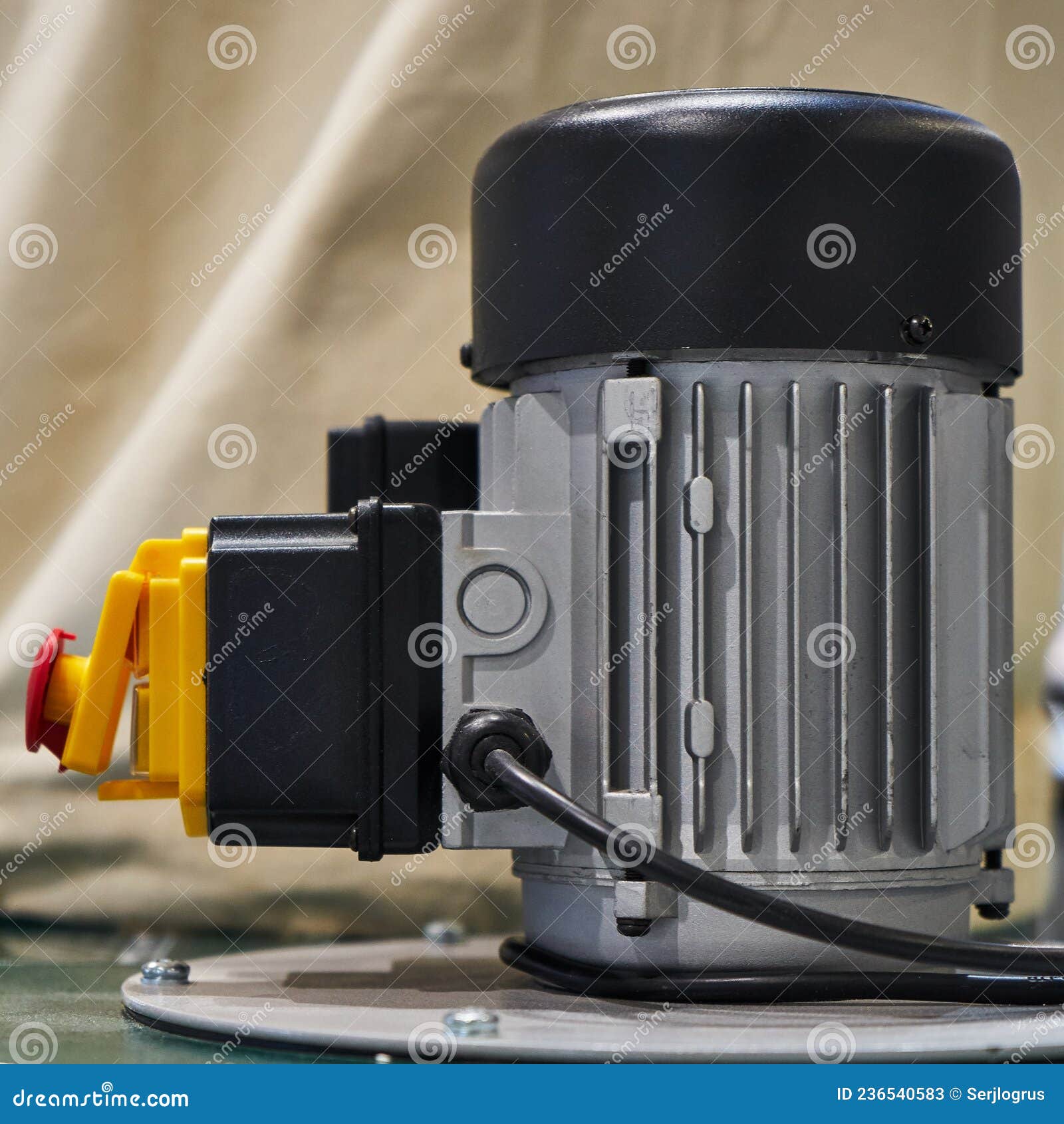 Electric Motor with Safety Switch Stock Image - Image of cutout ...