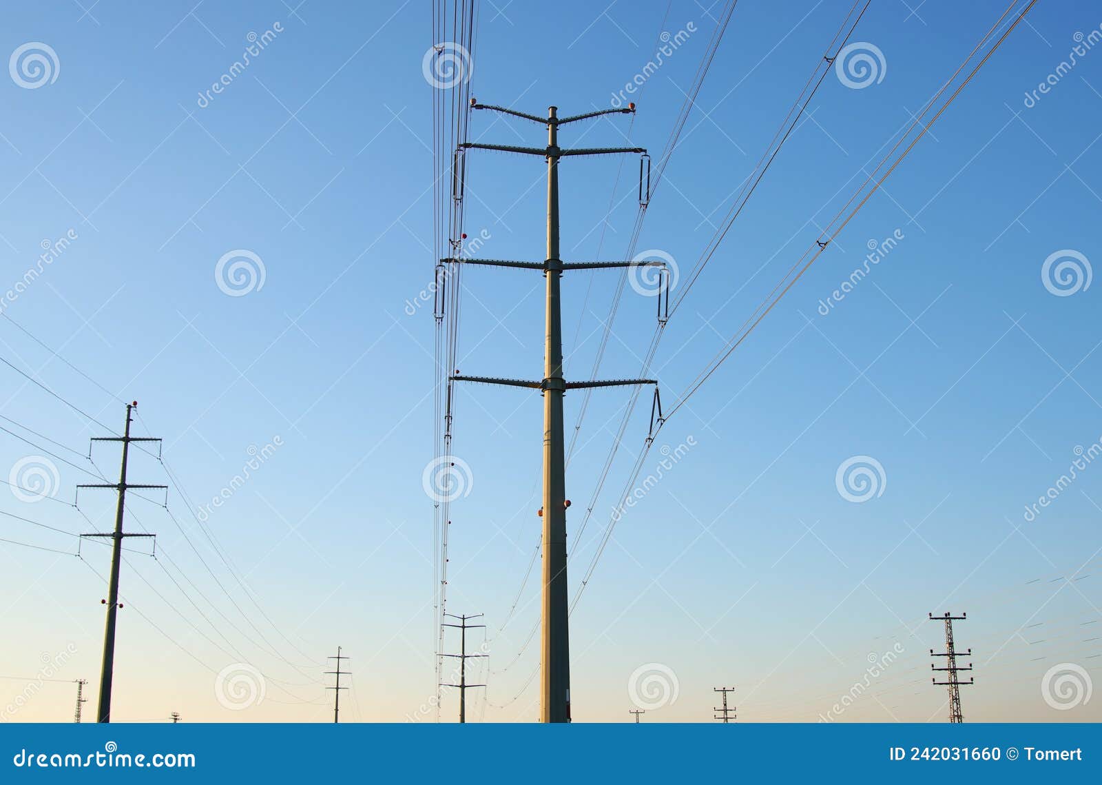 Image of Electricity Powerline View Stock Photo - Image of electricity ...