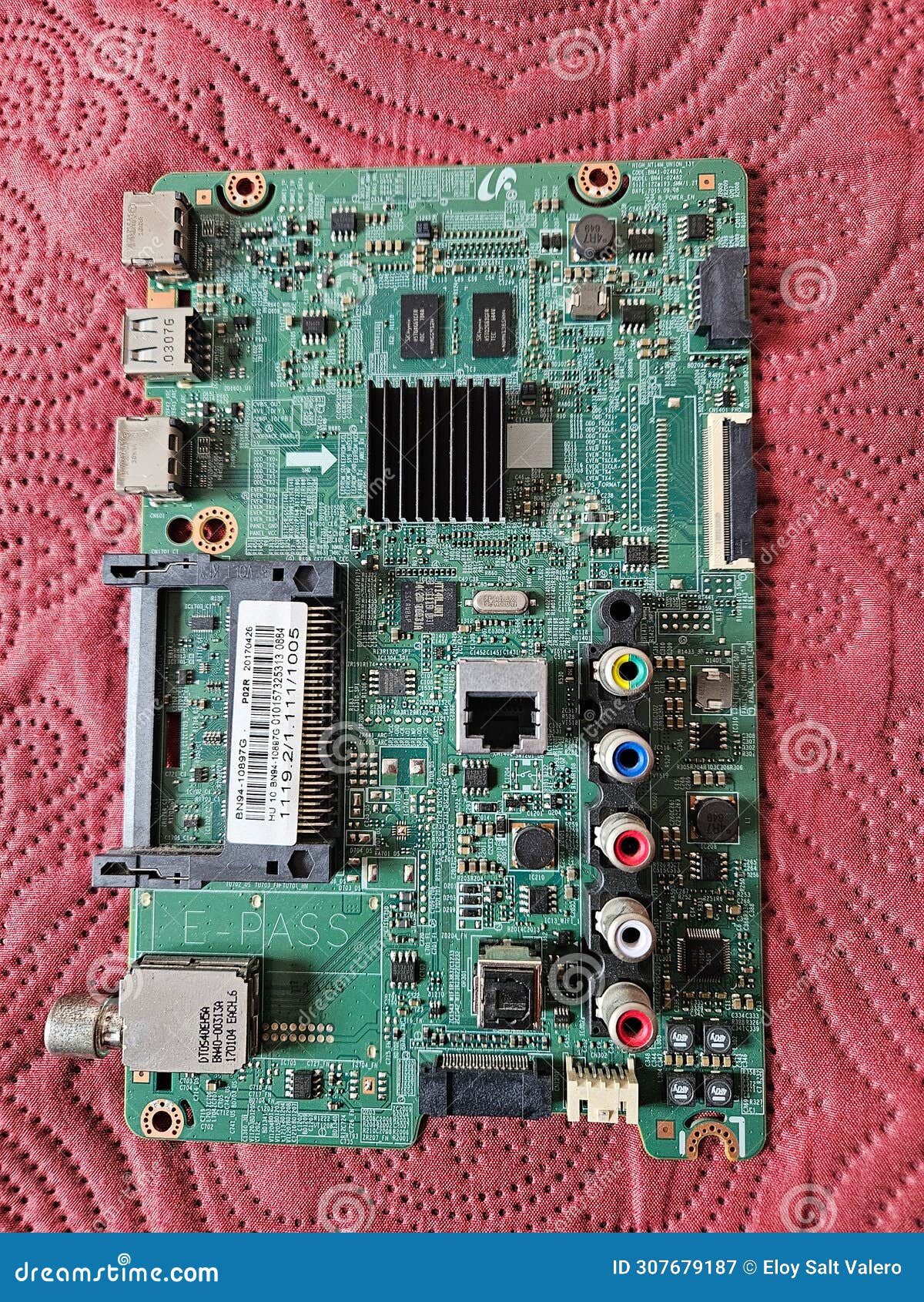 Image of an Electronic Circuit Board of a TV Stock Image - Image of ...