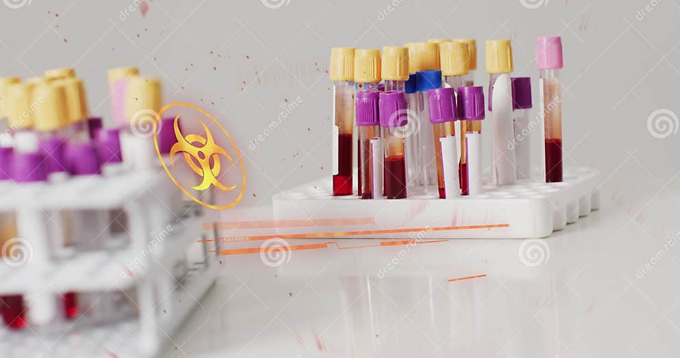 Image of Emergency Text Over Vials with Liquid Stock Illustration ...