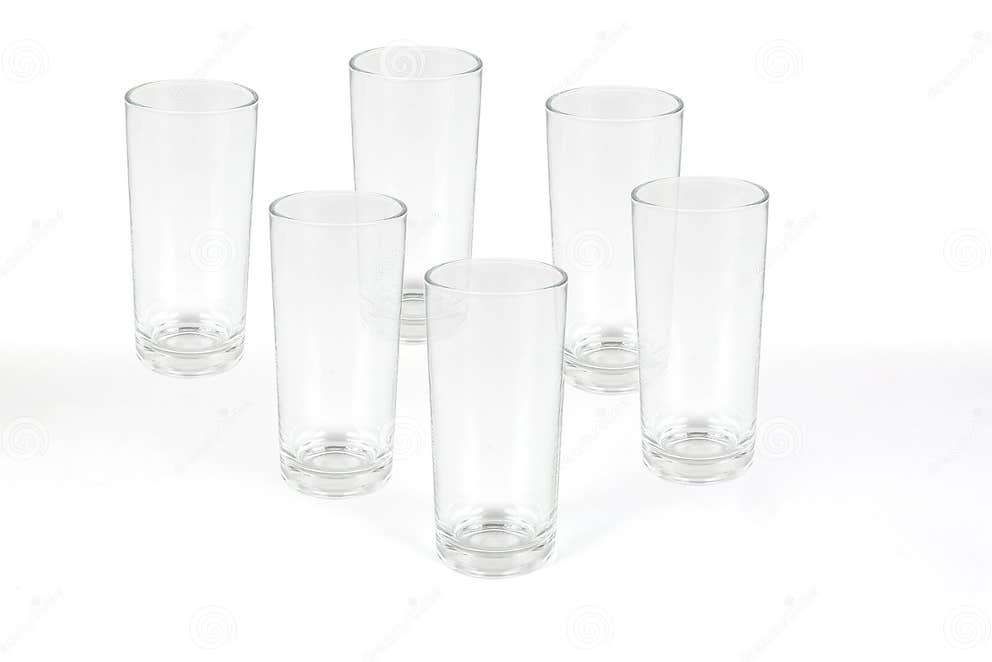 Image of an Empty and Clear Drinking Glasses Stock Photo - Image of ...