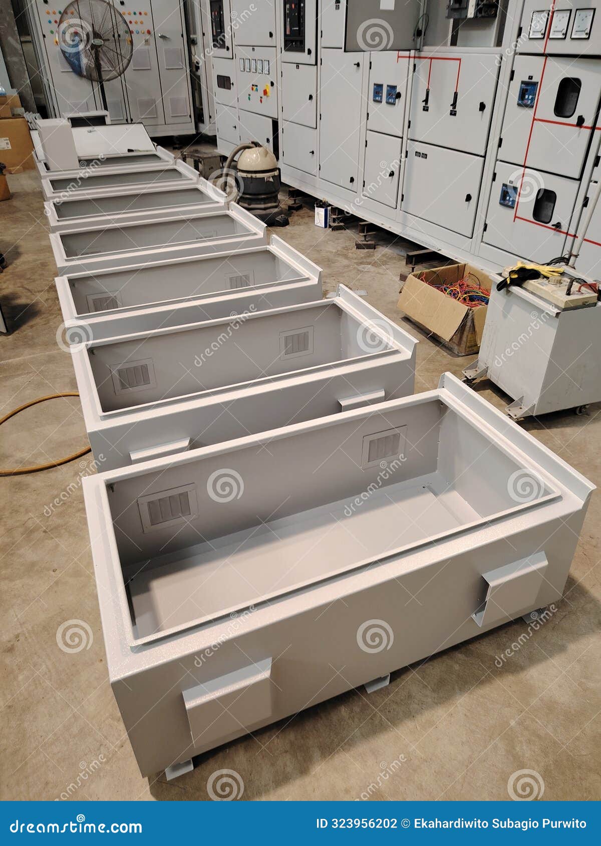 Image of Empty Electrical Cabinet on the Factory Floor. Stock Photo ...