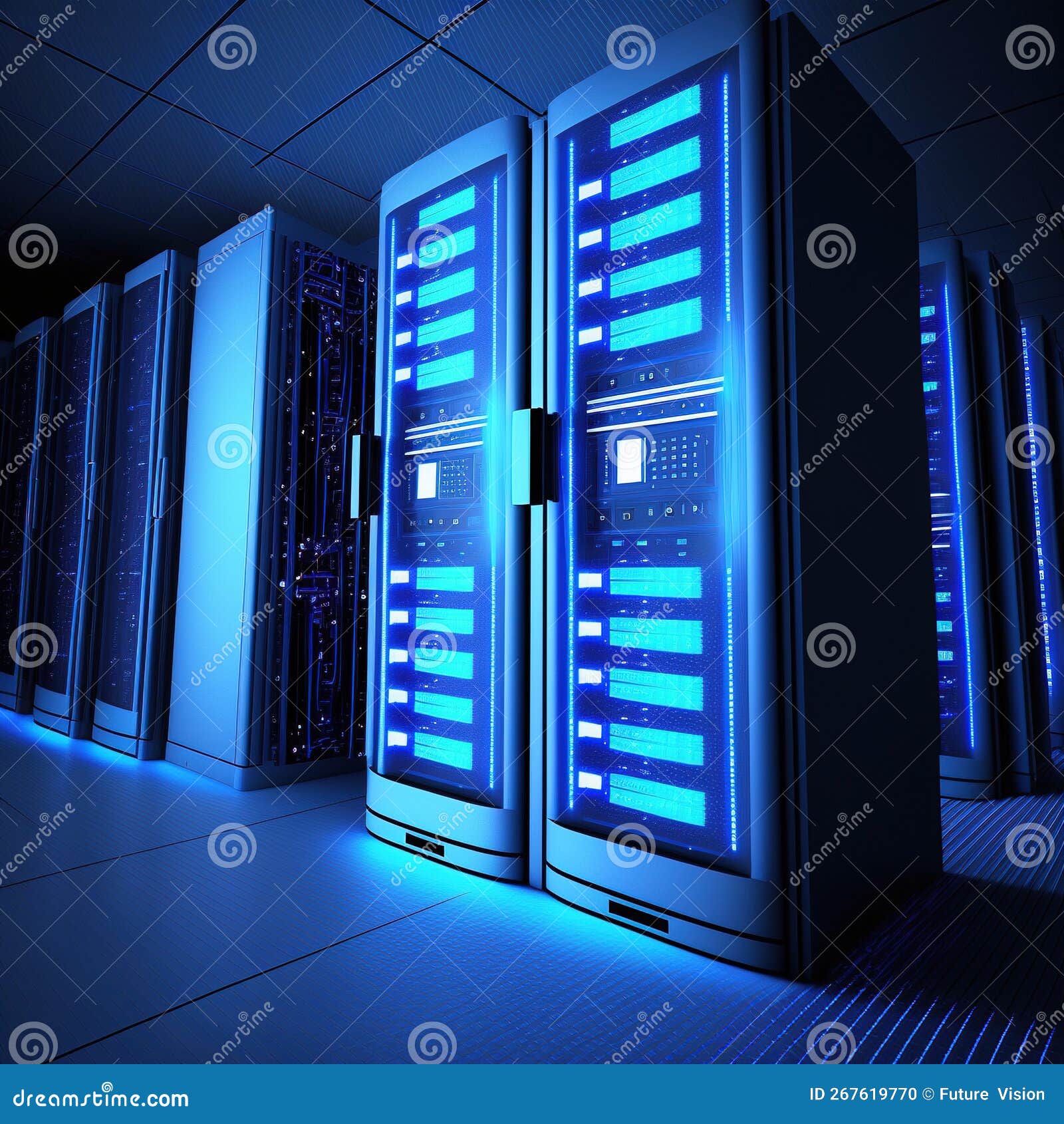 Image of Empty Server Room, Created Using Generative Ai Technology ...