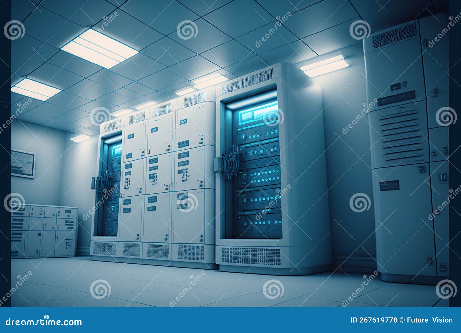 Image of Empty Server Room, Created Using Generative Ai Technology ...