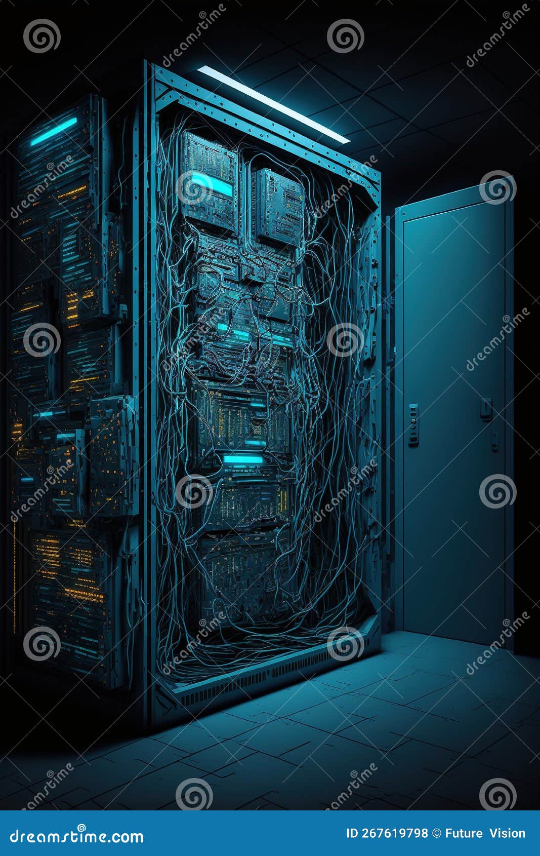 Image of Empty Server Room, Created Using Generative Ai Technology ...