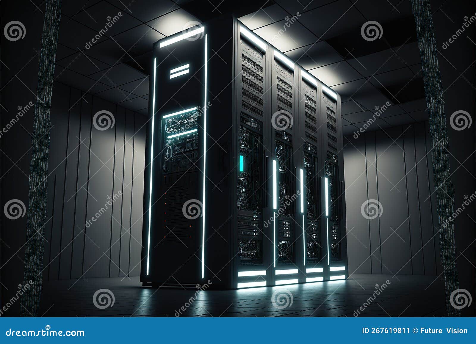 Image of Empty Server Room, Created Using Generative Ai Technology ...
