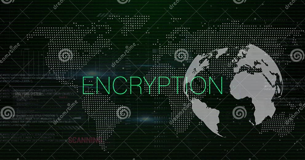 Image of Encryption Text, Globe, World Map, Statistics and Data ... Image of Encryption Text, Globe, World Map, Statistics and Data ...