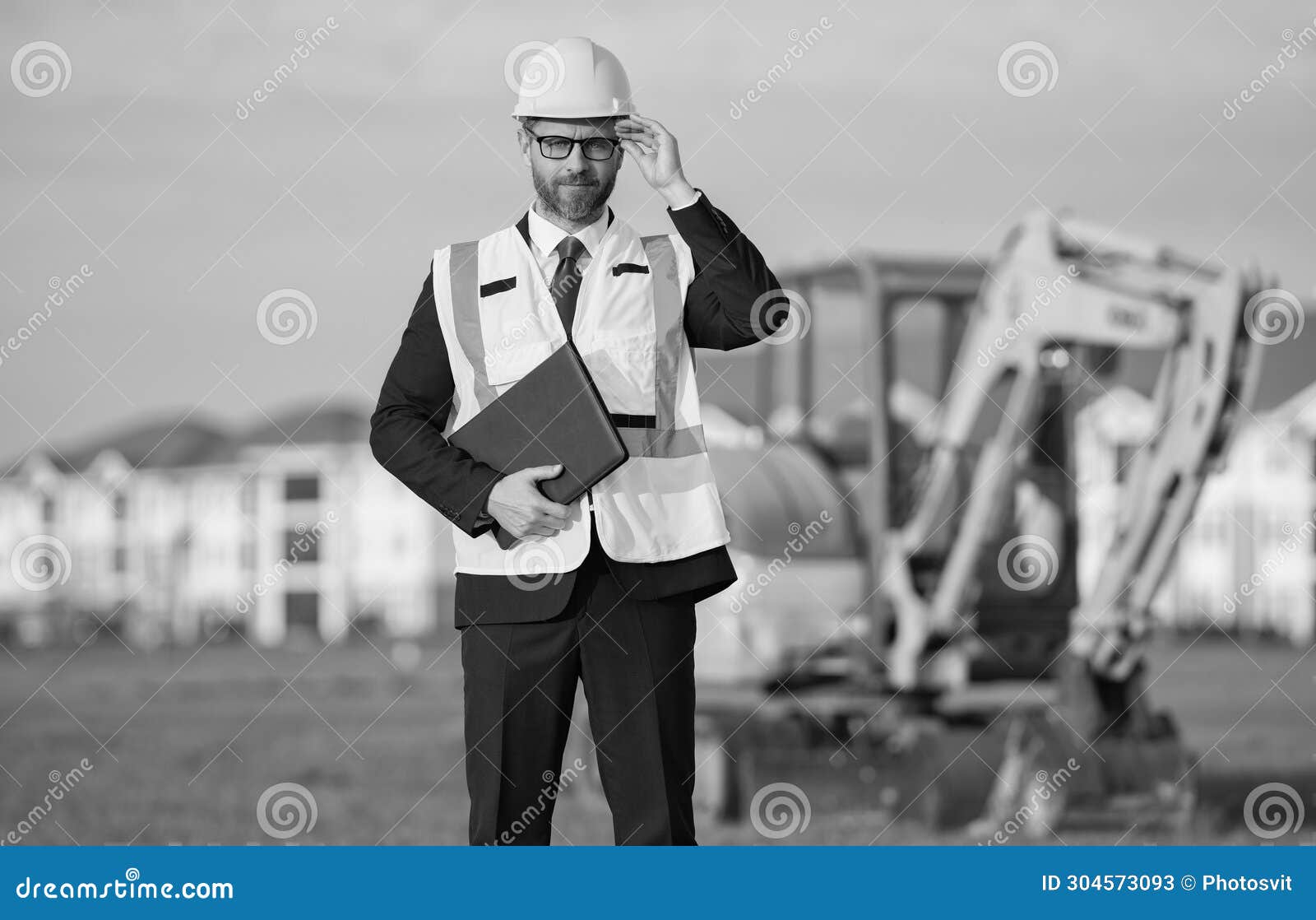 Image of Engineer Man at Civil Engineering. Engineer Man at Civil ...
