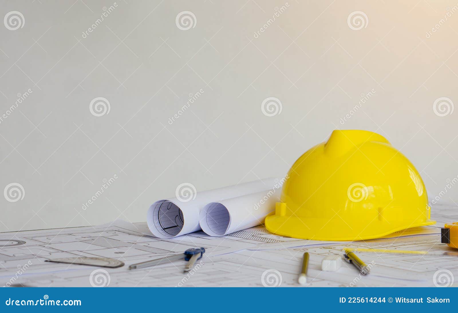 Image of Engineering Objects on Workplace.engineer Tools Stock Photo ...