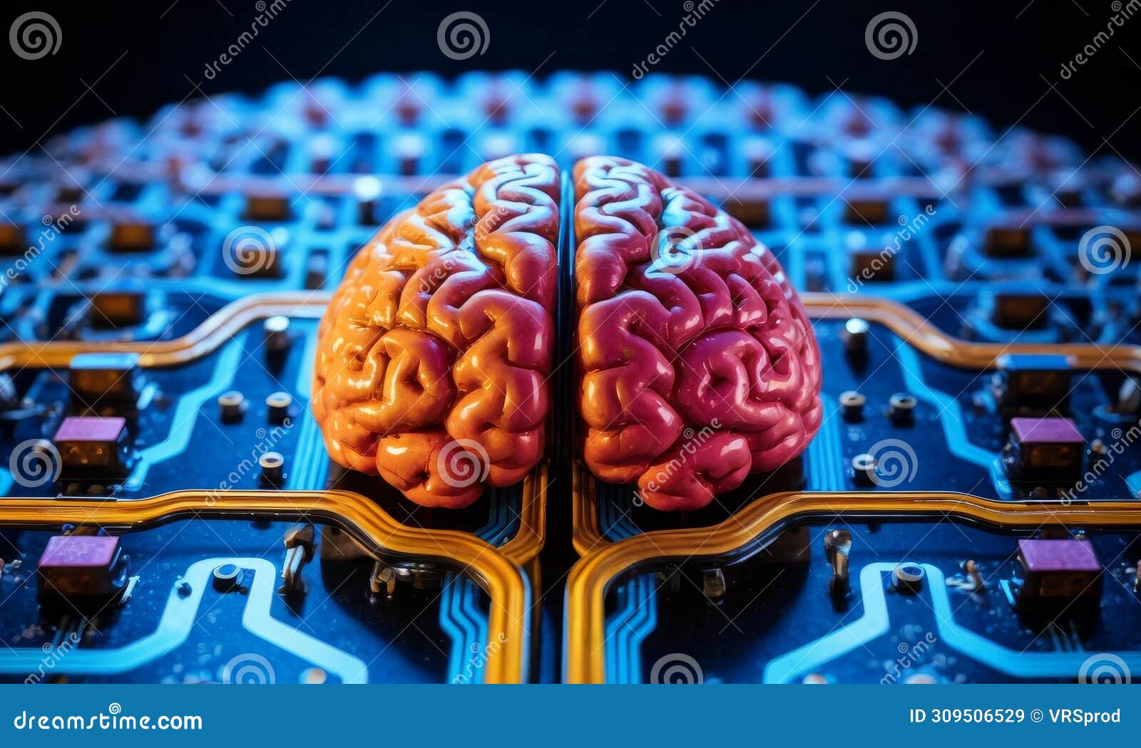 Synaptic Supercomputer stock image. Image of innovation - 309506529