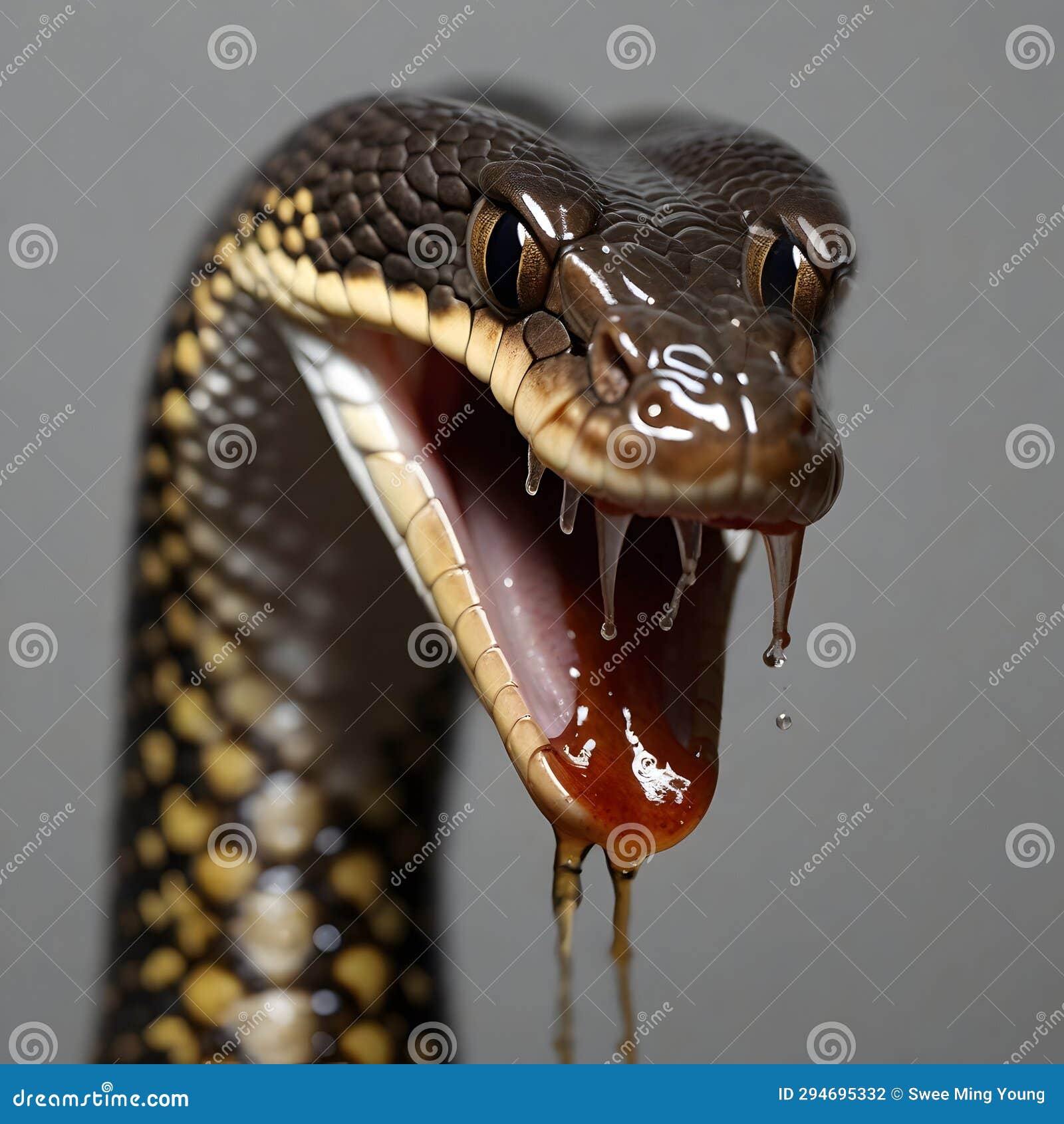 Image of the Evil Cobra Dripping and Spitting Venom. Stock Illustration ...