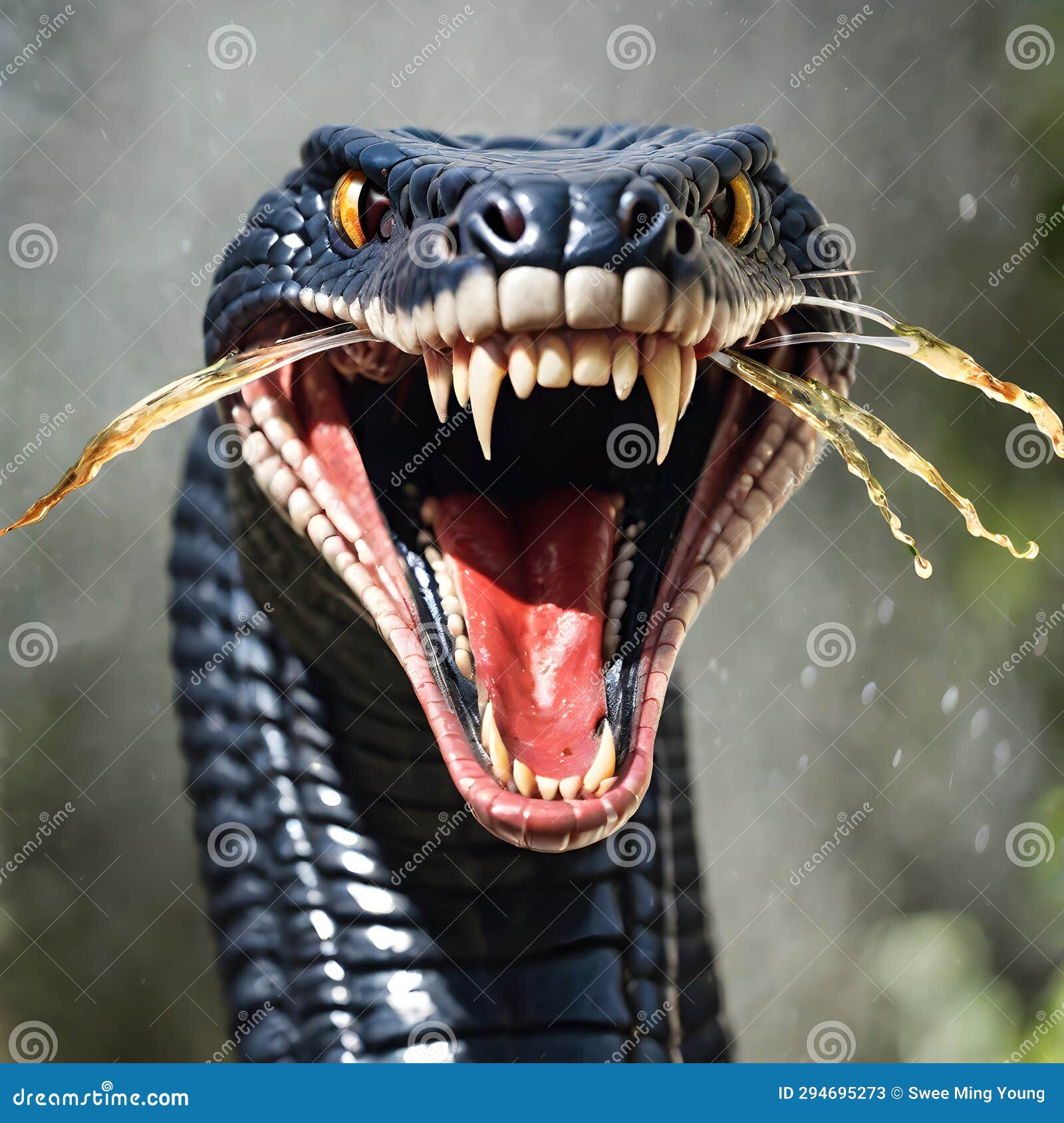 Image of the Evil Cobra Dripping and Spitting Venom. Stock Illustration ...