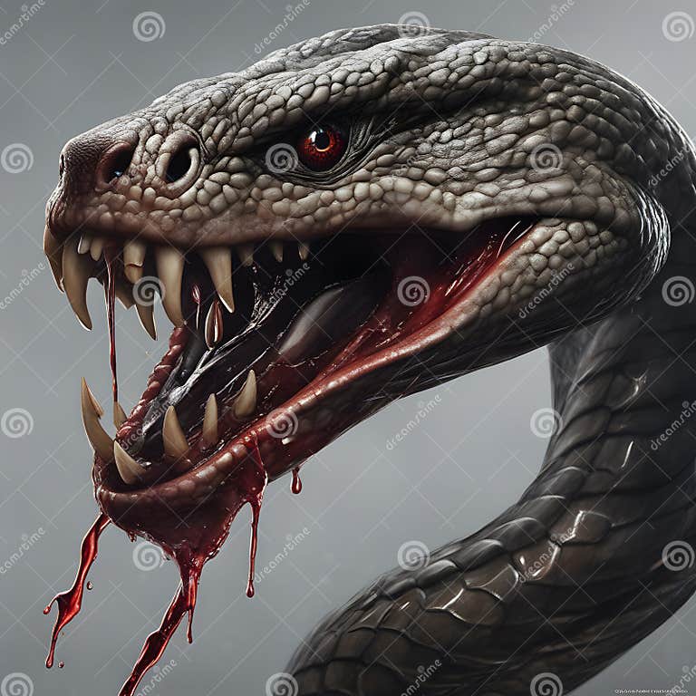Image of the Evil Cobra Dripping and Spitting Venom. Stock Illustration ...