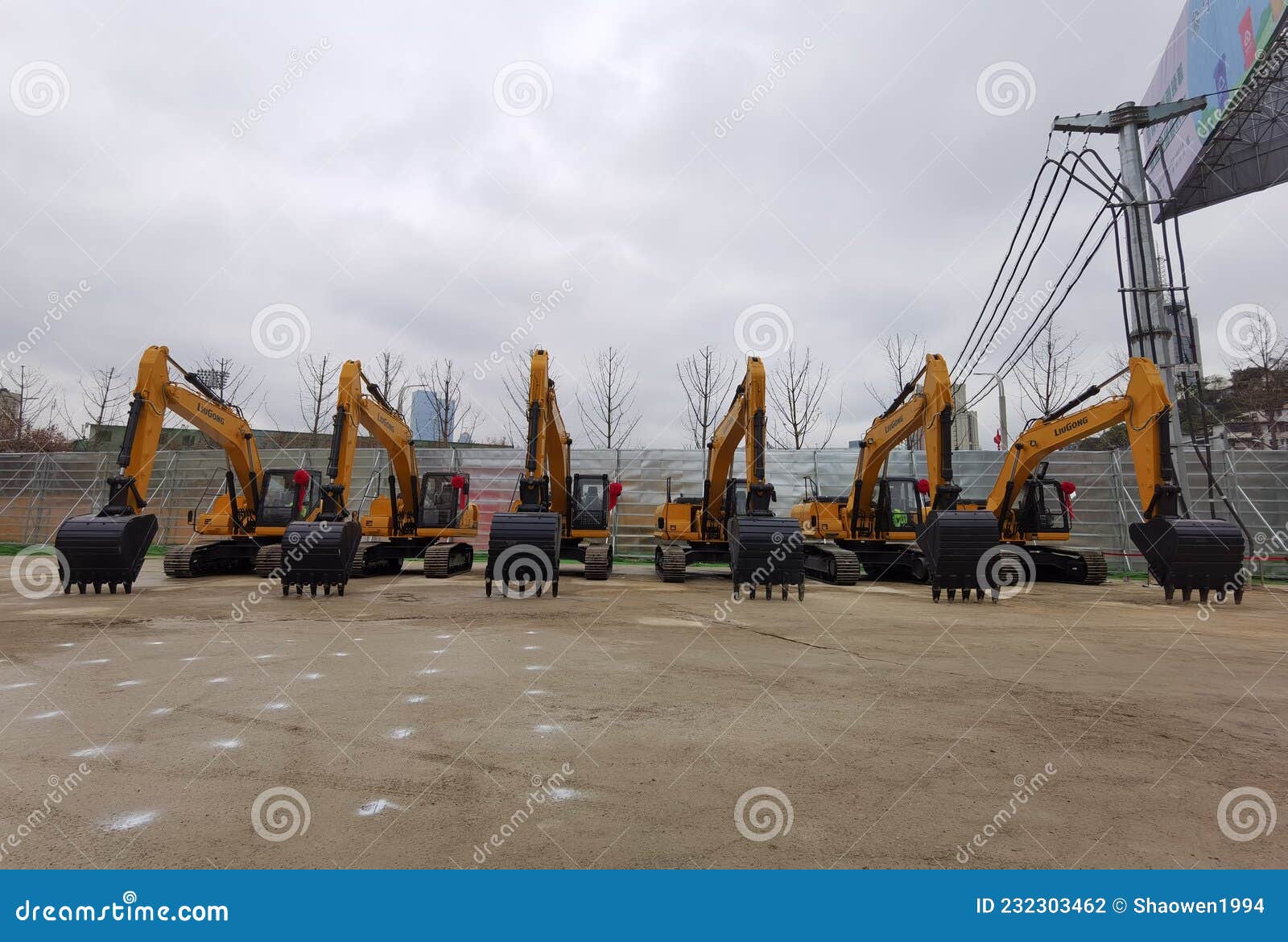 Excavator Construction Equipment Editorial Photography - Image of ...