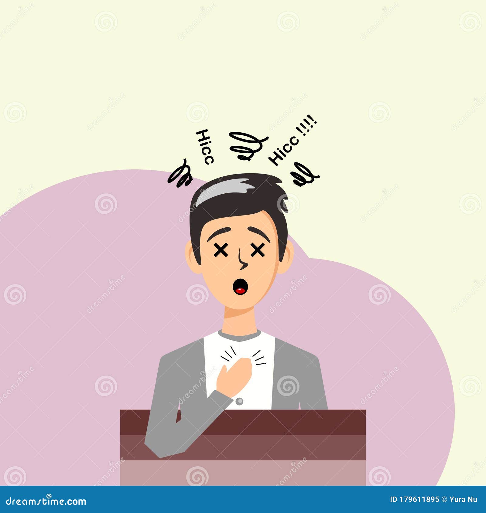 Illustration Vector Graphic of People Hiccup Stock Vector ...