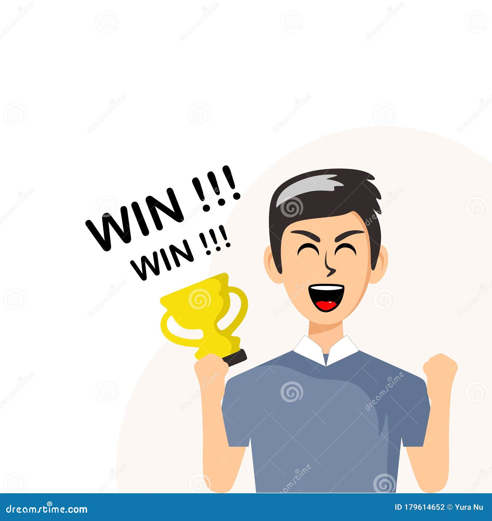 Illustration Vector Graphic of People Win Expression Stock Vector ...